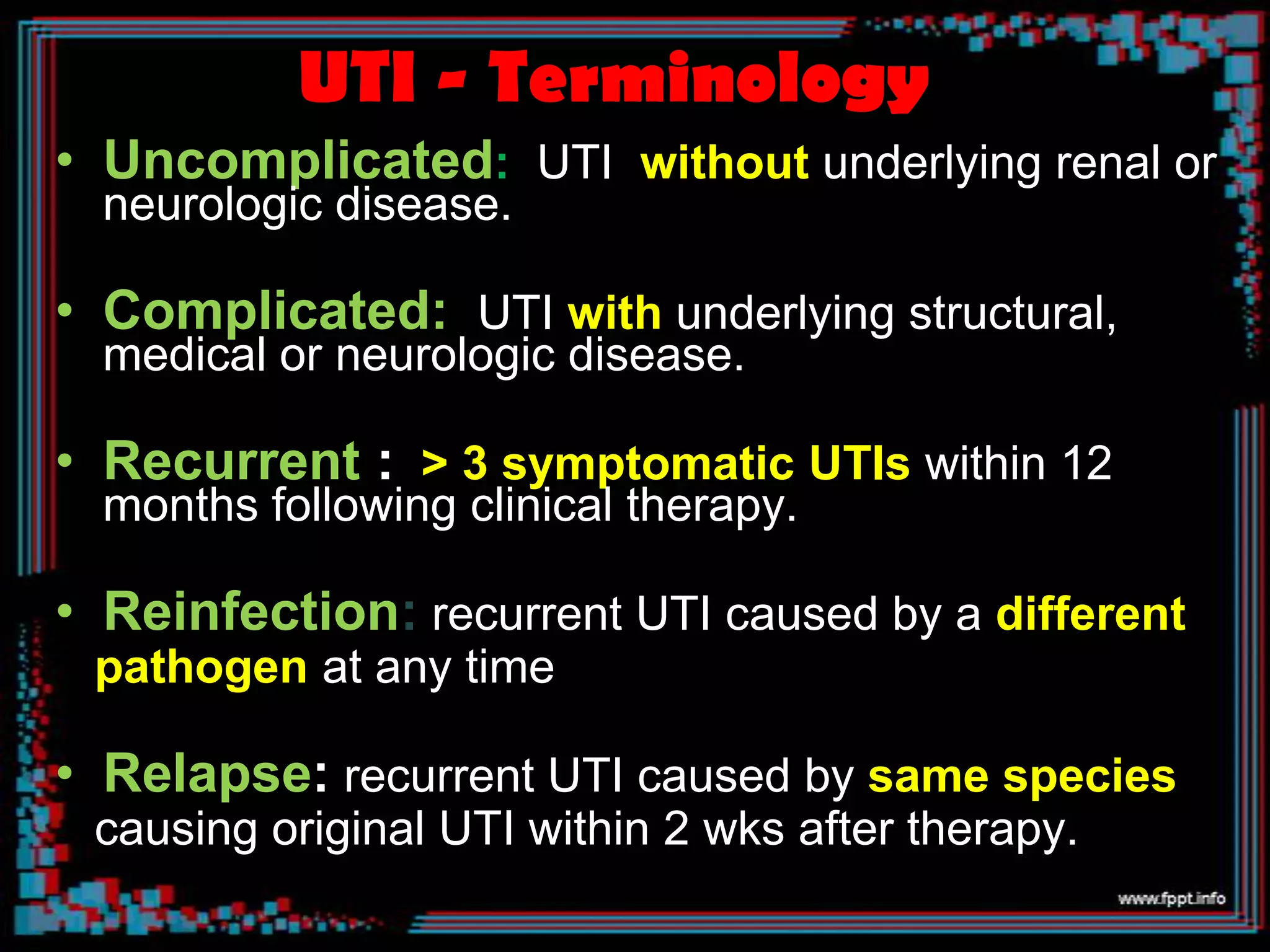 Urinary tract infections | PPTX