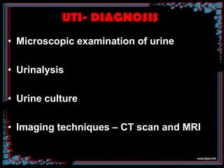 Urinary tract infections | PPTX