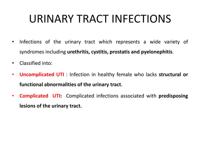Urinary tract infections - PATHOPHYSIOLOGY (PHARM D) | PPTX ...