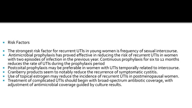 Urinary tract infections in obs & gynae | PPTX | Infectious Diseases ...
