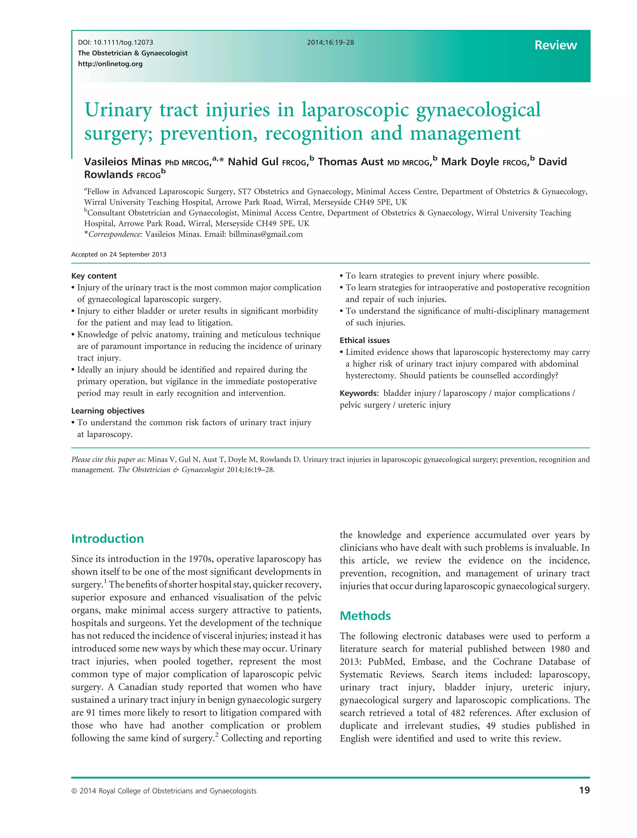 Urinary tract injuries | PDF