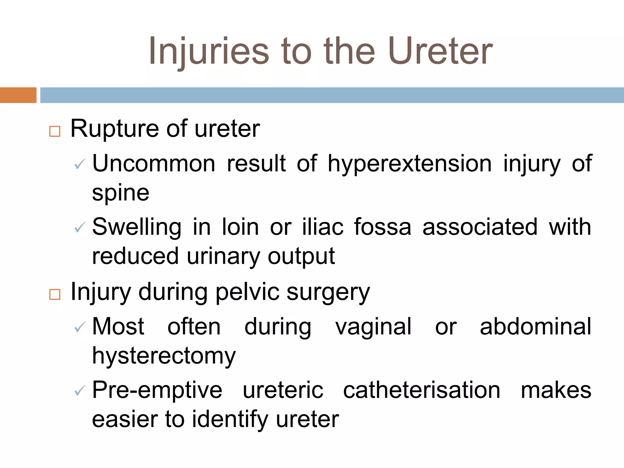 Urinary tract injury (kidney injury) | PPTX