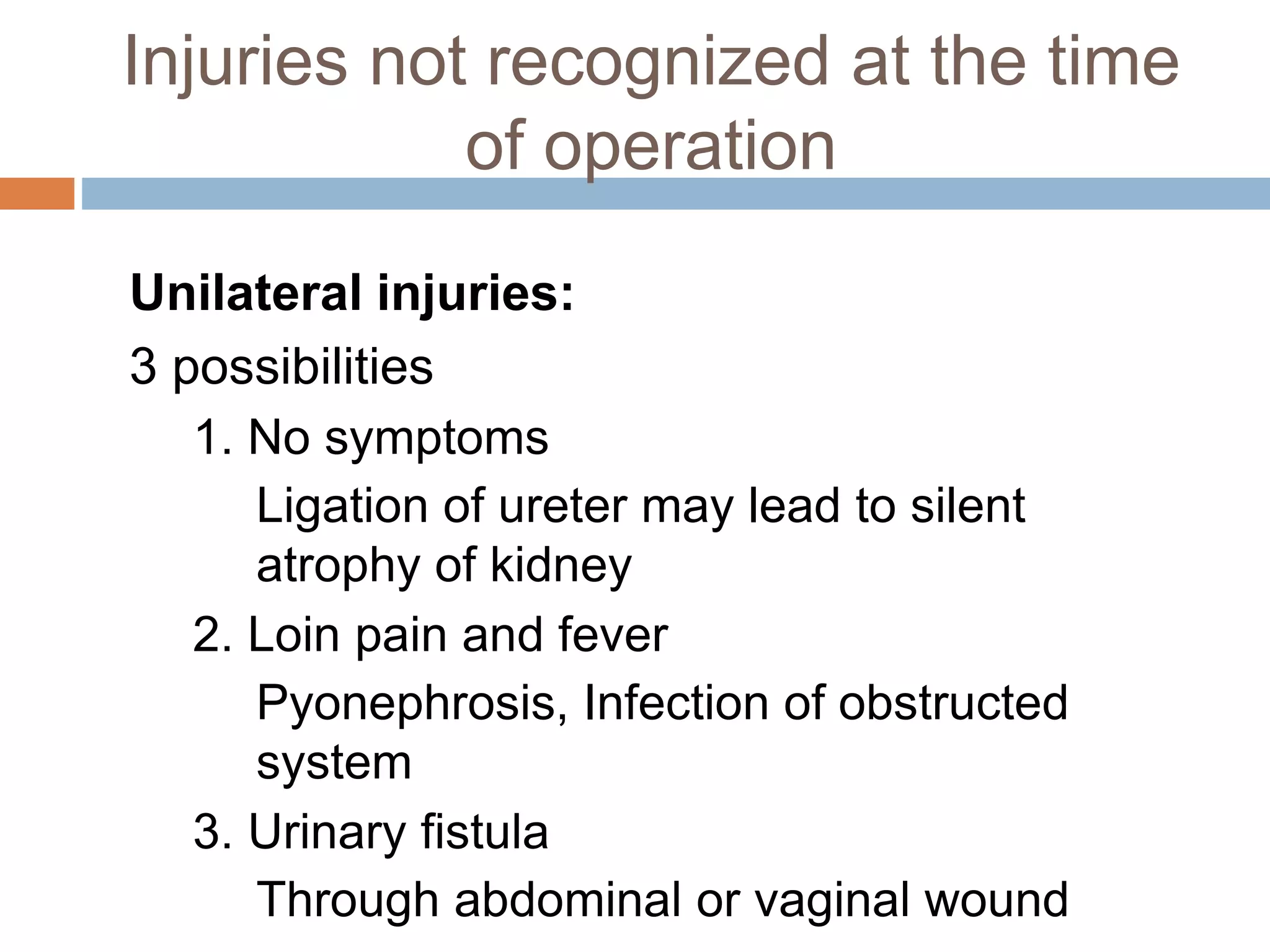Urinary tract injury (kidney injury) | PPTX