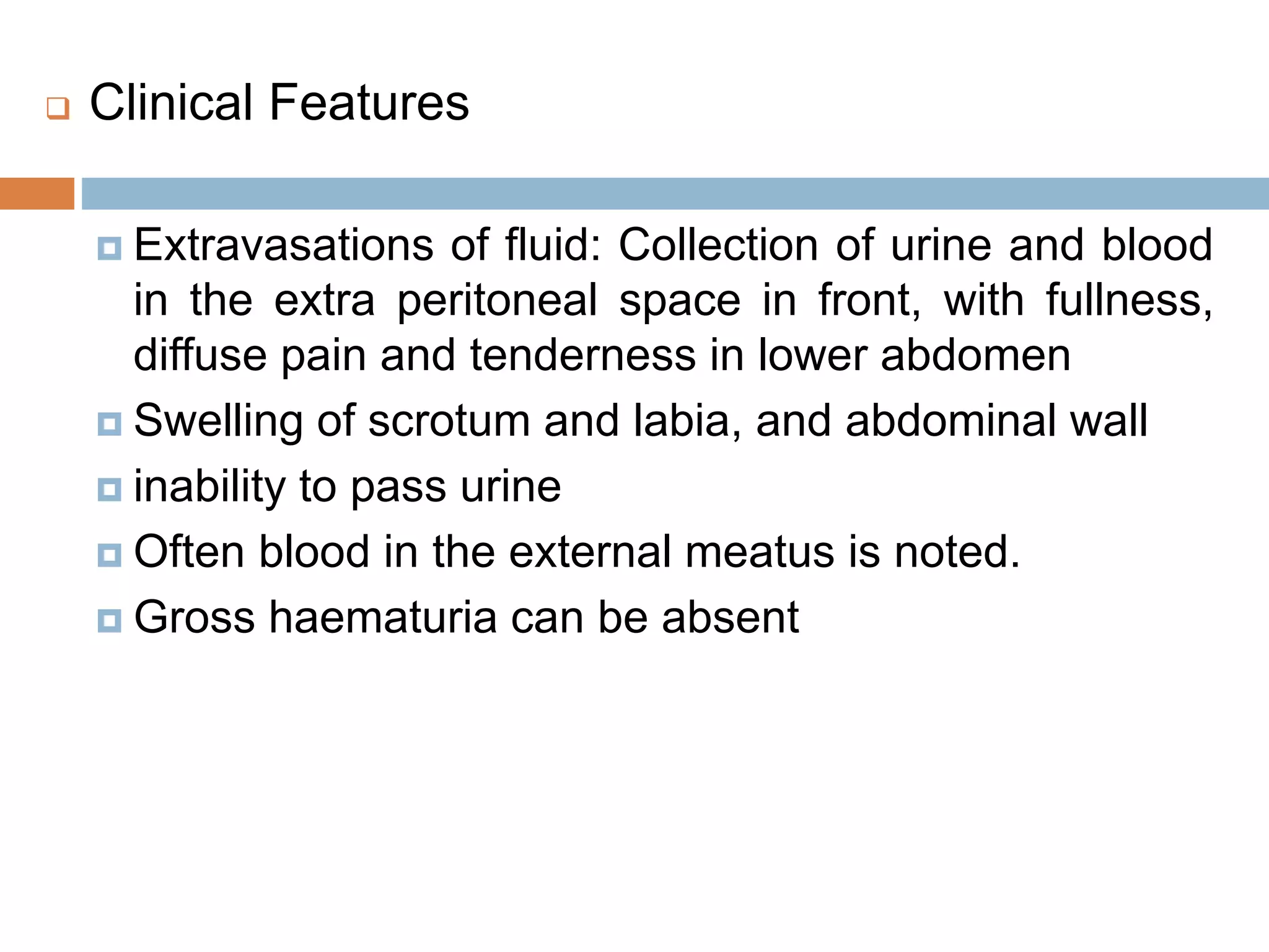 Urinary tract injury (kidney injury) | PPTX