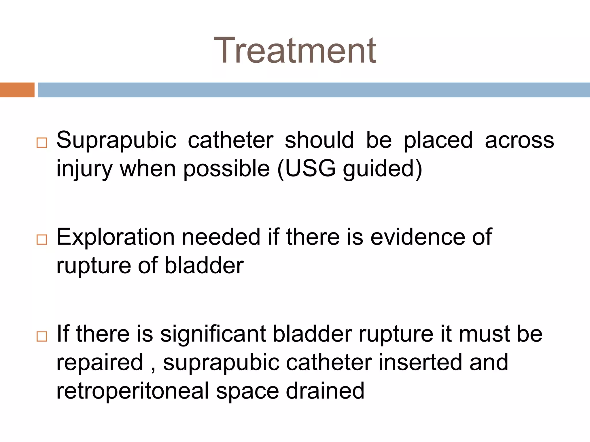 Urinary tract injury (kidney injury) | PPTX