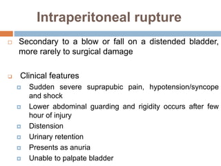 Urinary tract injury (kidney injury) | PPTX