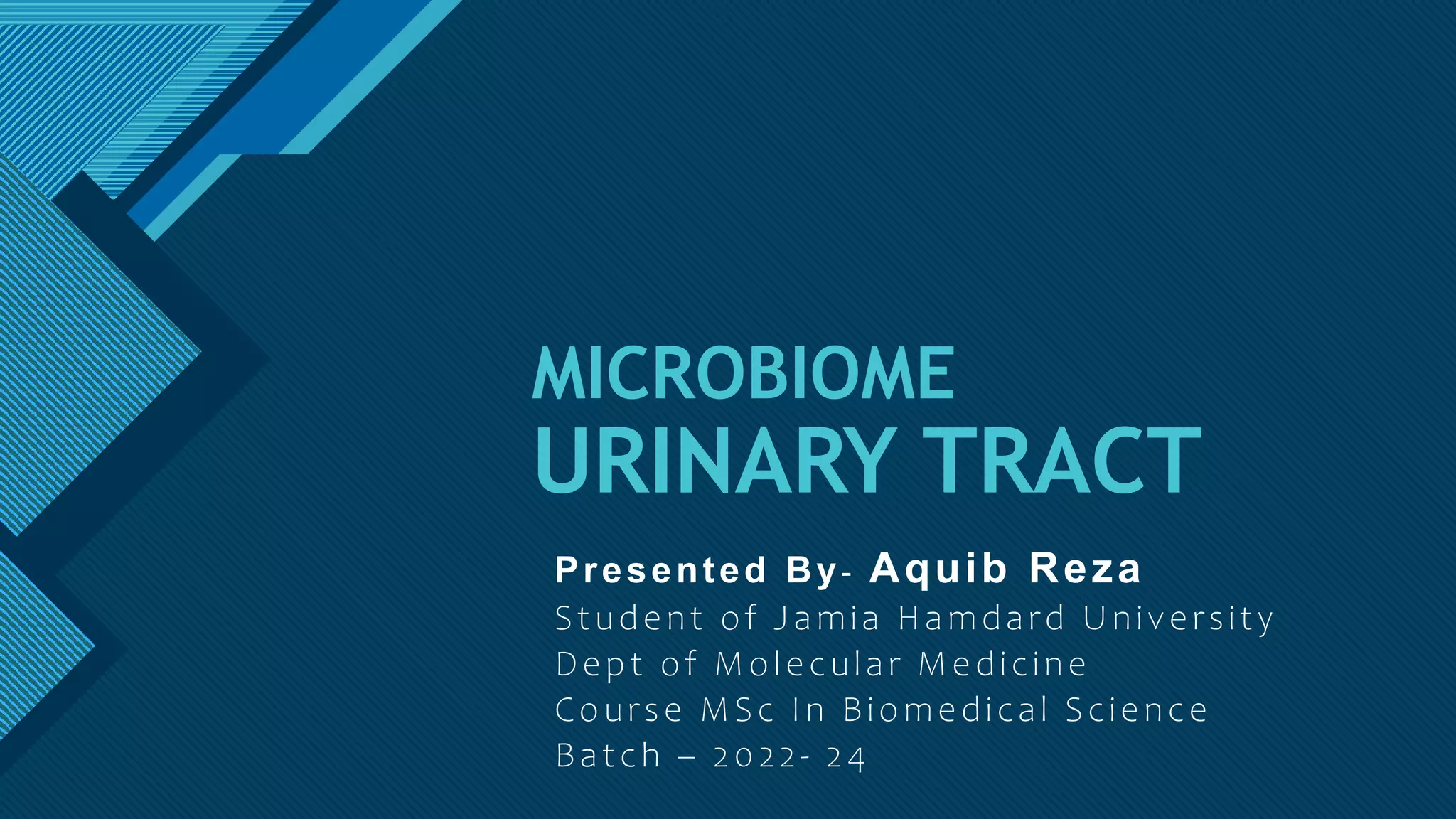 urinary tract MICROBIOME.pptx