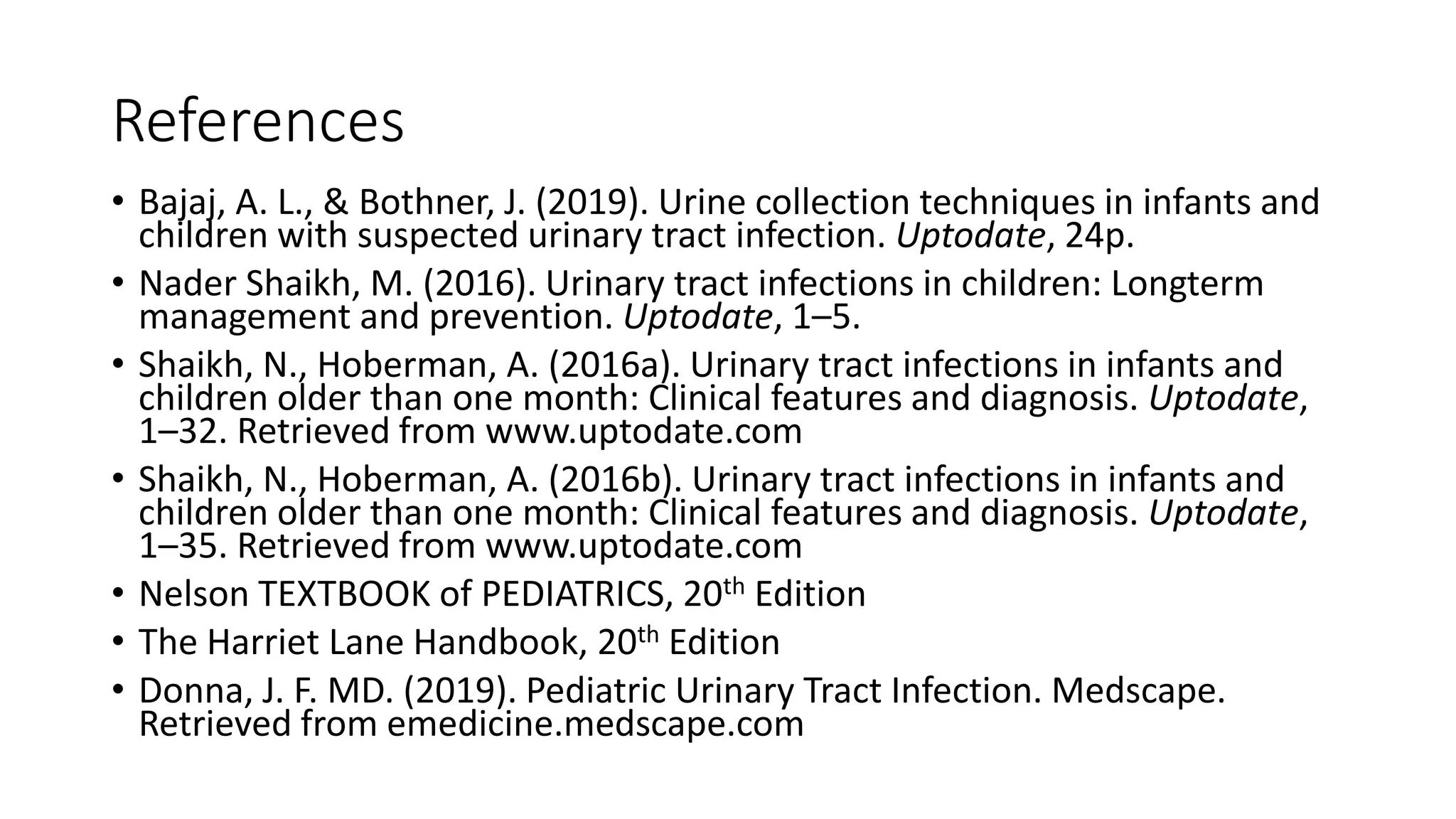Urinary tracts infections in pediatrics (UTI) | PPTX