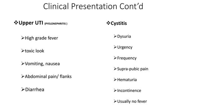 Urinary tracts infections in pediatrics (UTI) | PPTX | Digestive ...