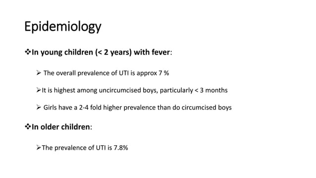 Urinary tracts infections in pediatrics (UTI) | PPTX | Digestive ...