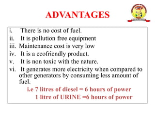 power generated from URINE | PPTX