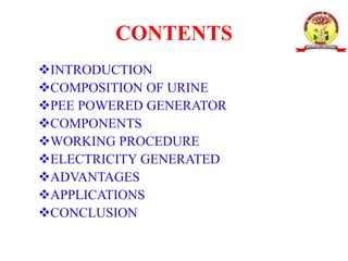 power generated from URINE | PPTX