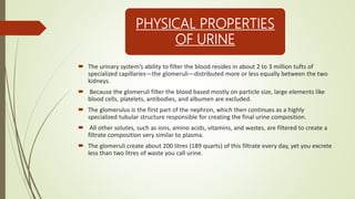 Urine and its tests | PPTX