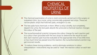 Urine and its tests | PPTX