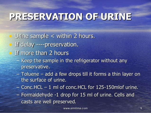 Urine analysis