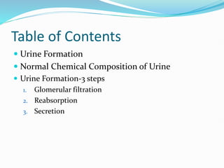 Urine-formation-ppt.pptx A powerpoint on the mechanism of urine production | PPTX