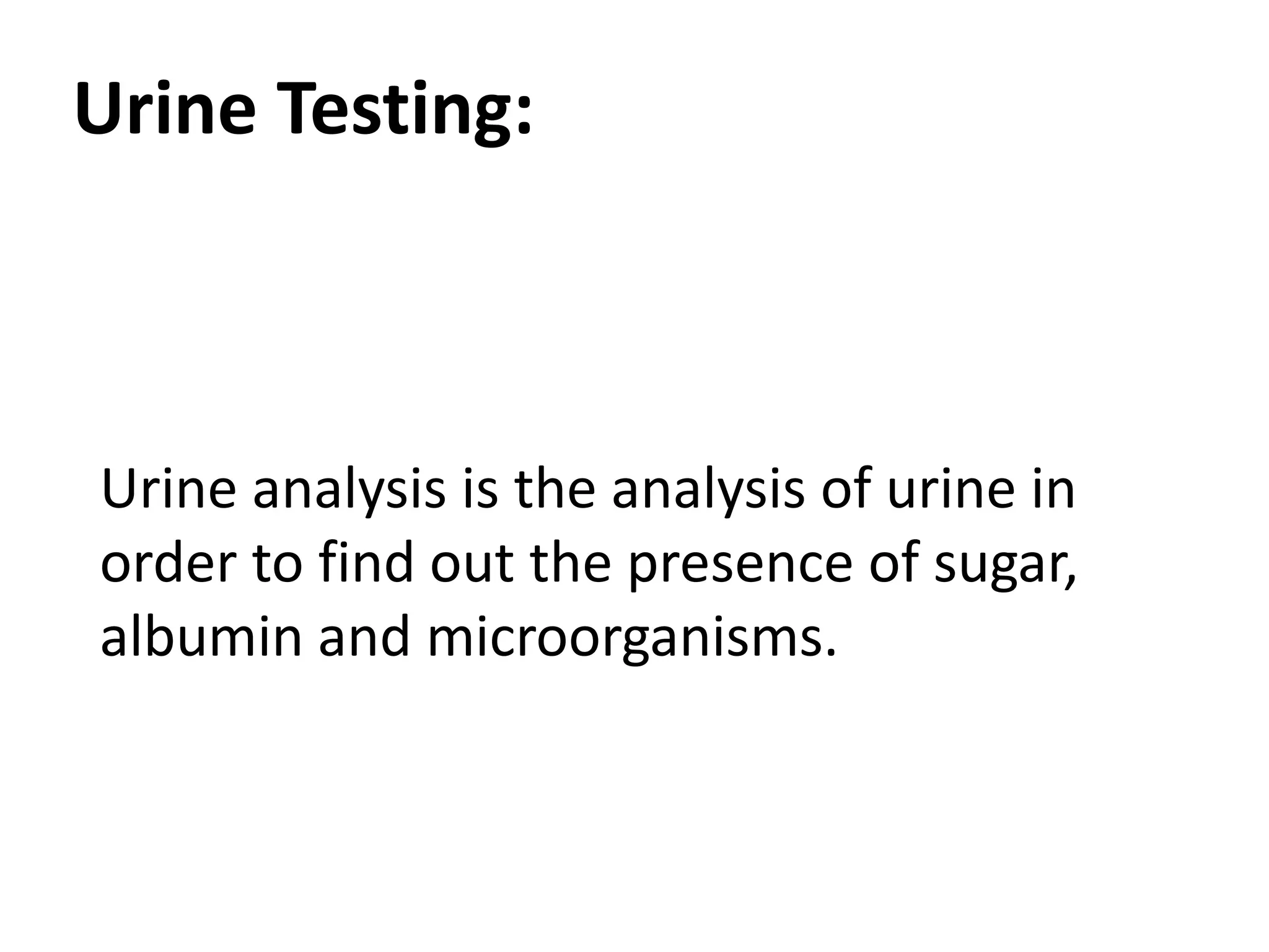 Urine Testing | PPTX