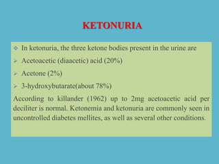 Urine acetone | PPTX