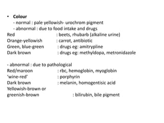 Urine analysis | PPTX