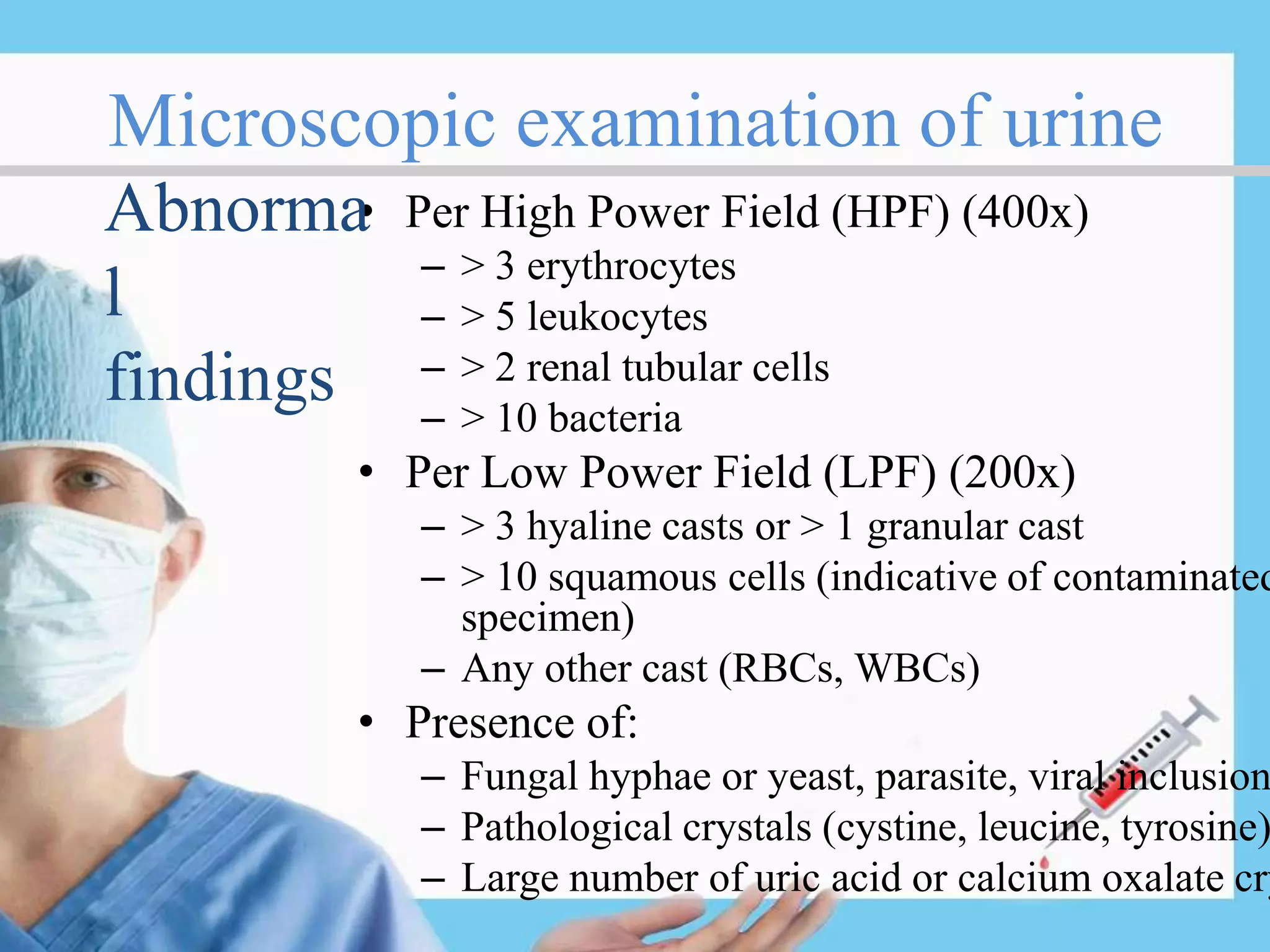 Urine analysis | PPTX