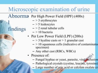Urine analysis | PPTX