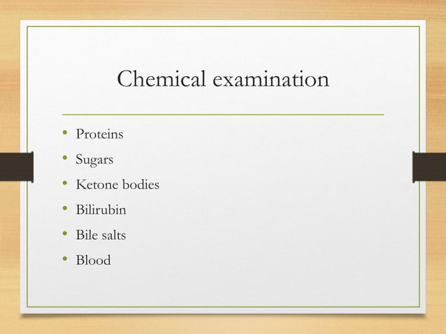 Urine analysis | PPT | Chemistry | Science