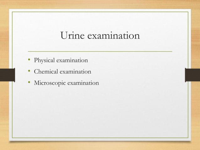 Urine analysis | PPT | Chemistry | Science