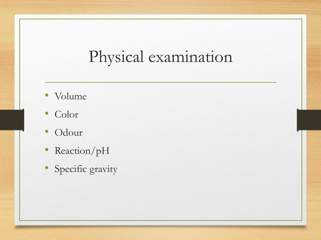 Urine analysis | PPT | Chemistry | Science