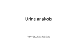 Urine Analysis Revision Notes Ppt