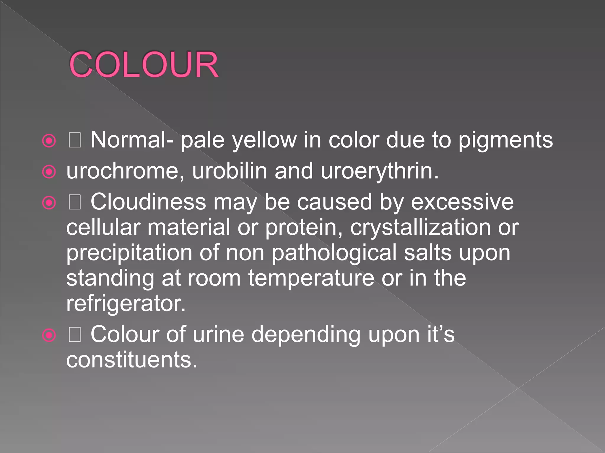 Urine analysis | PPTX