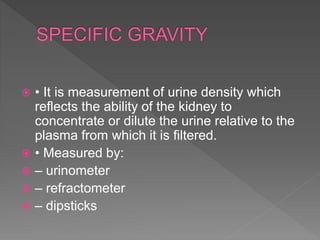 Urine analysis | PPTX