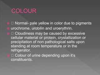 Urine analysis | PPTX