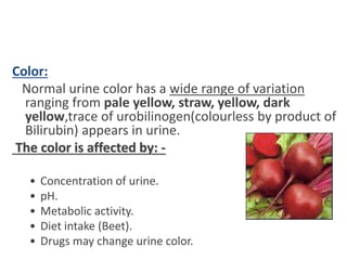 Urine analysis | PPTX