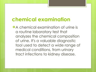 Urine Analysis.pptx..................... | PPTX
