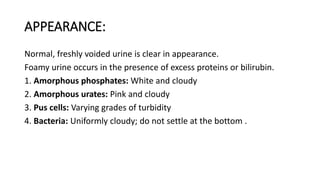 Urine analysis physical | PPTX