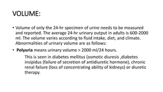 Urine analysis physical | PPTX