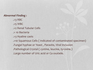 Urine analysis.ppt | PPTX