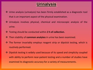 Urine analysis case study | PPTX