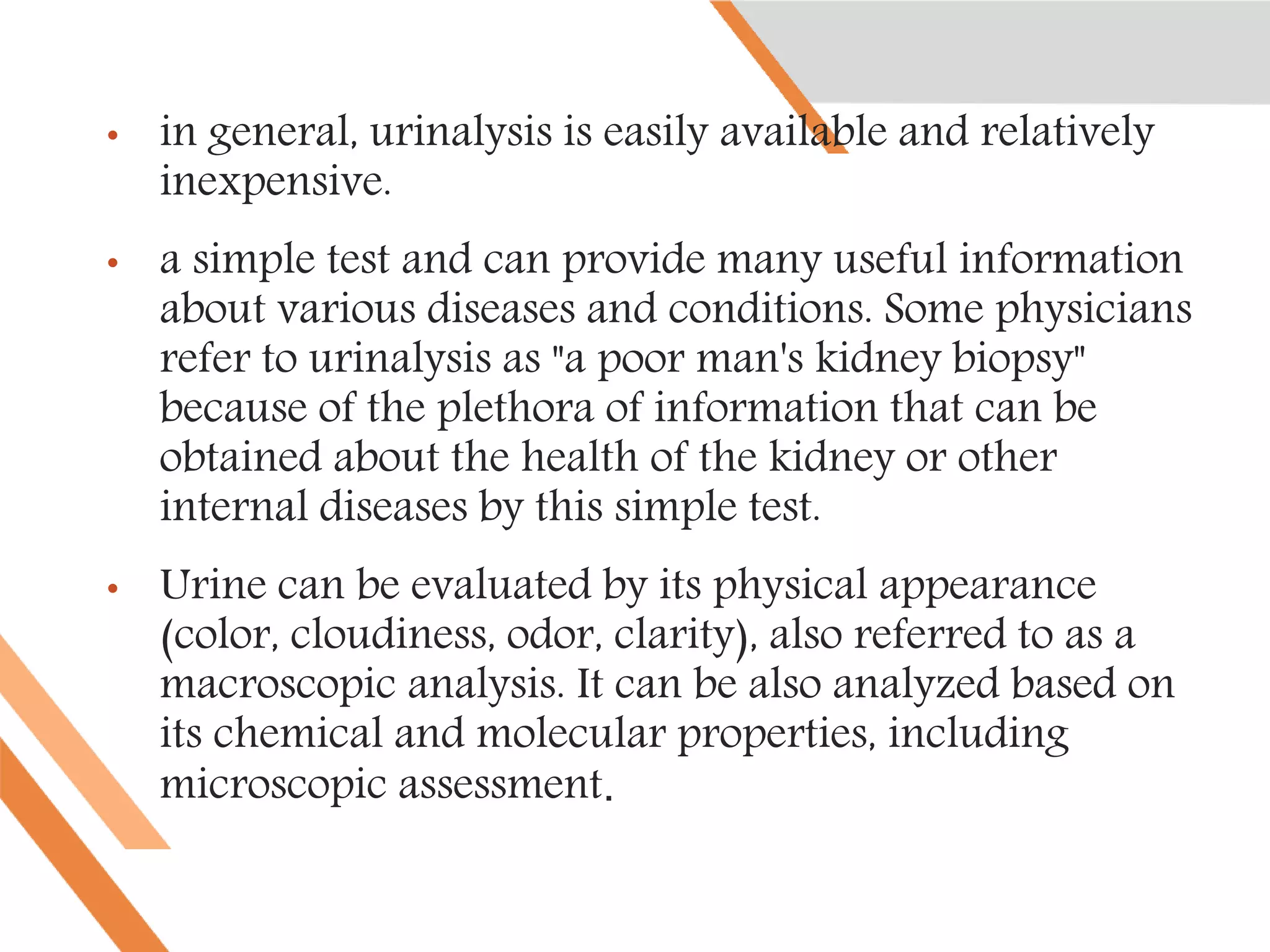Urine and urinalysis | PPTX