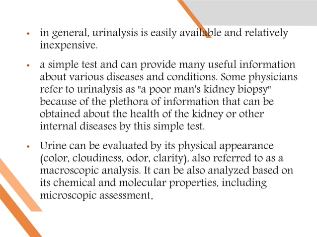 Urine and urinalysis | PPTX | Chemistry | Science
