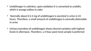 urine bile salts.pptxBilirubin metabolism, conjugated unconjugated | PPTX