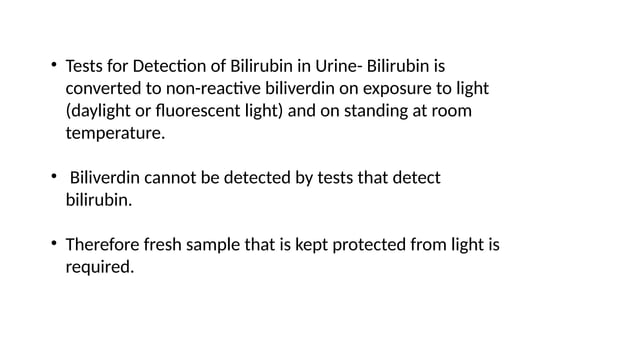 urine bile salts.pptxBilirubin metabolism, conjugated unconjugated | PPT