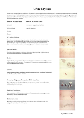 Urine casts &crystals | DOCX