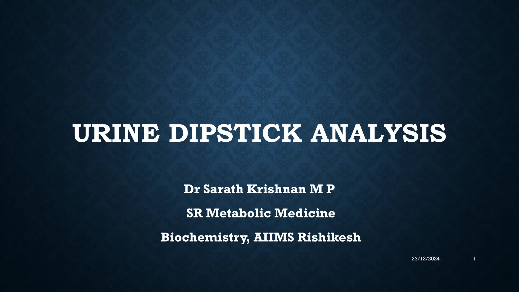 Point of Care Testing-Urine Dipstick Analysis.pptx