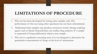 LABORATORY URINE DRUG SCREENING TEST (UDS).ppt