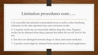 LABORATORY URINE DRUG SCREENING TEST (UDS).ppt
