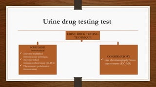 LABORATORY URINE DRUG SCREENING TEST (UDS).ppt