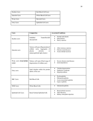 Urine examination | DOCX | Chemistry | Science