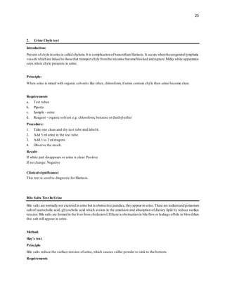 Urine examination | DOCX | Chemistry | Science