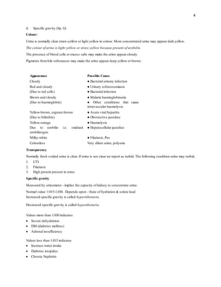 Urine examination | DOCX | Chemistry | Science